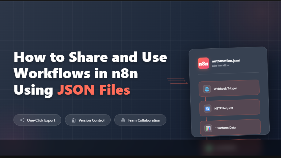 How to Import and Export n8n Workflows Using JSON Files